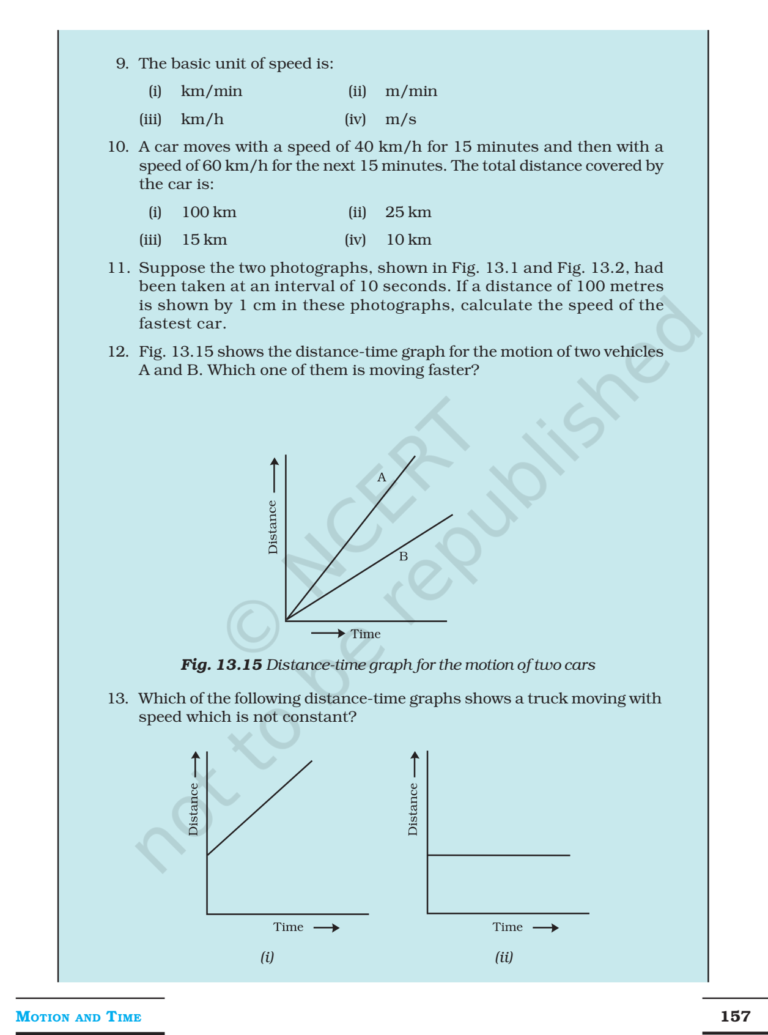 NCERT Books For Class 7 Science Time and Motion