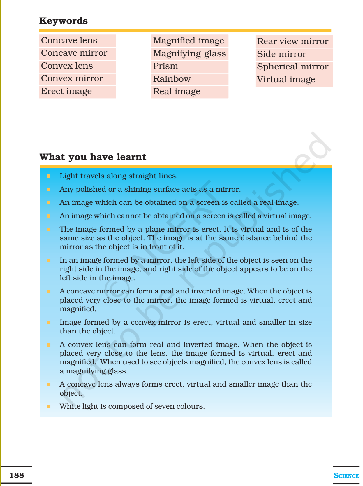 NCERT Books For Class 7 Science Light