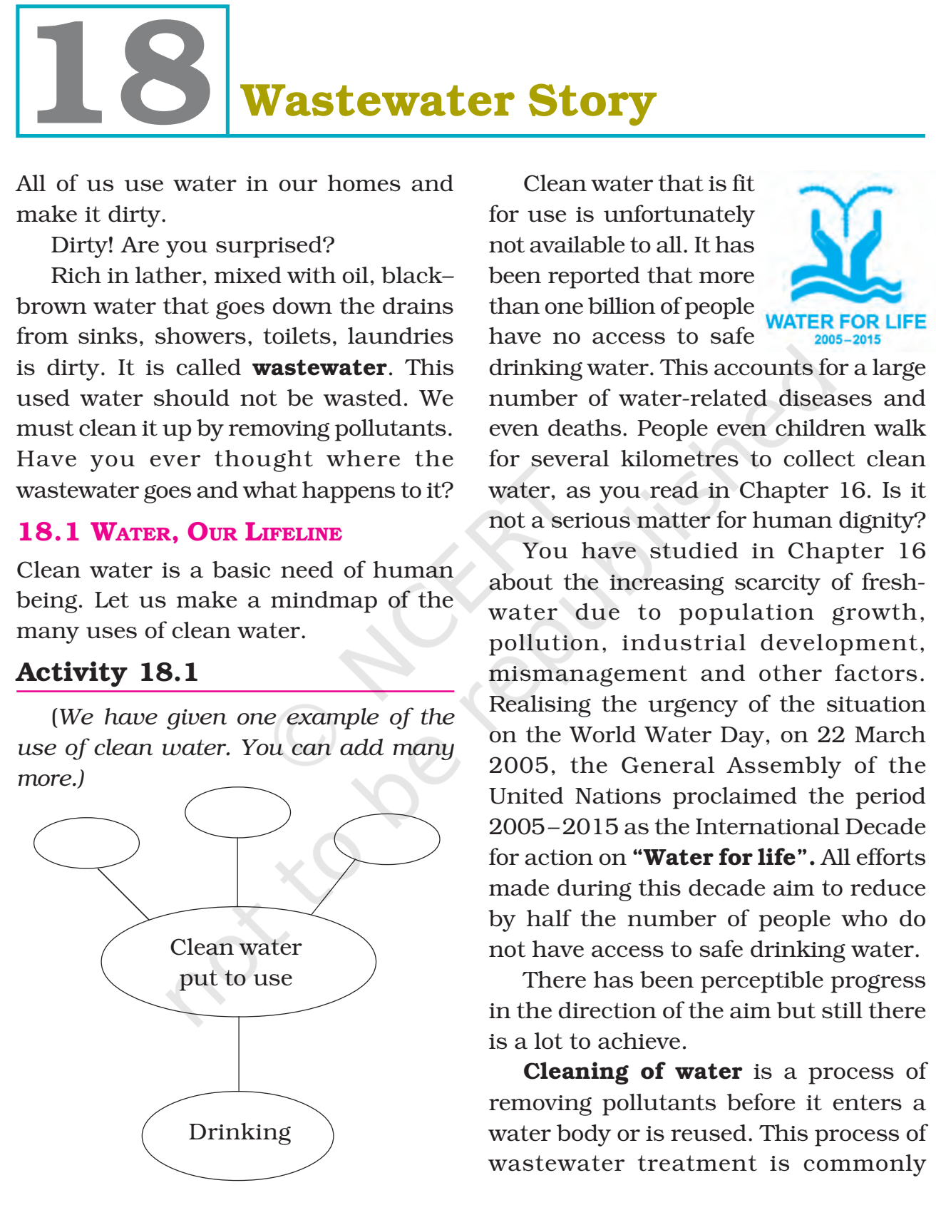 NCERT Books For Class 7 Science Wastewater Story