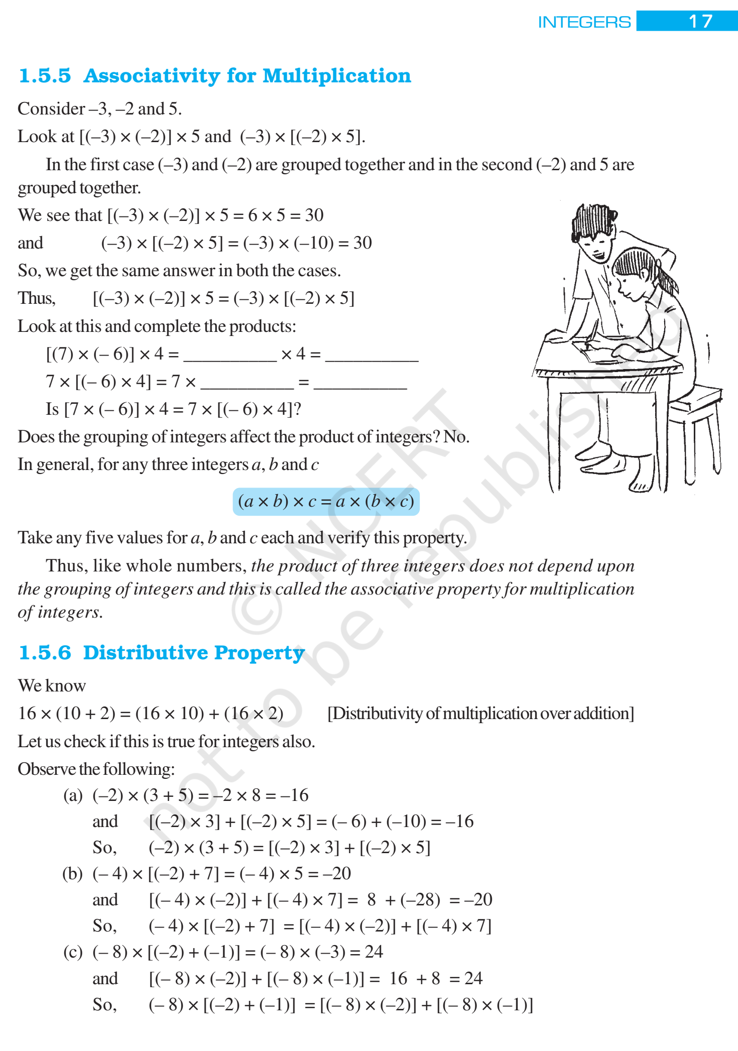 NCERT Books For Class 7 Maths Integers