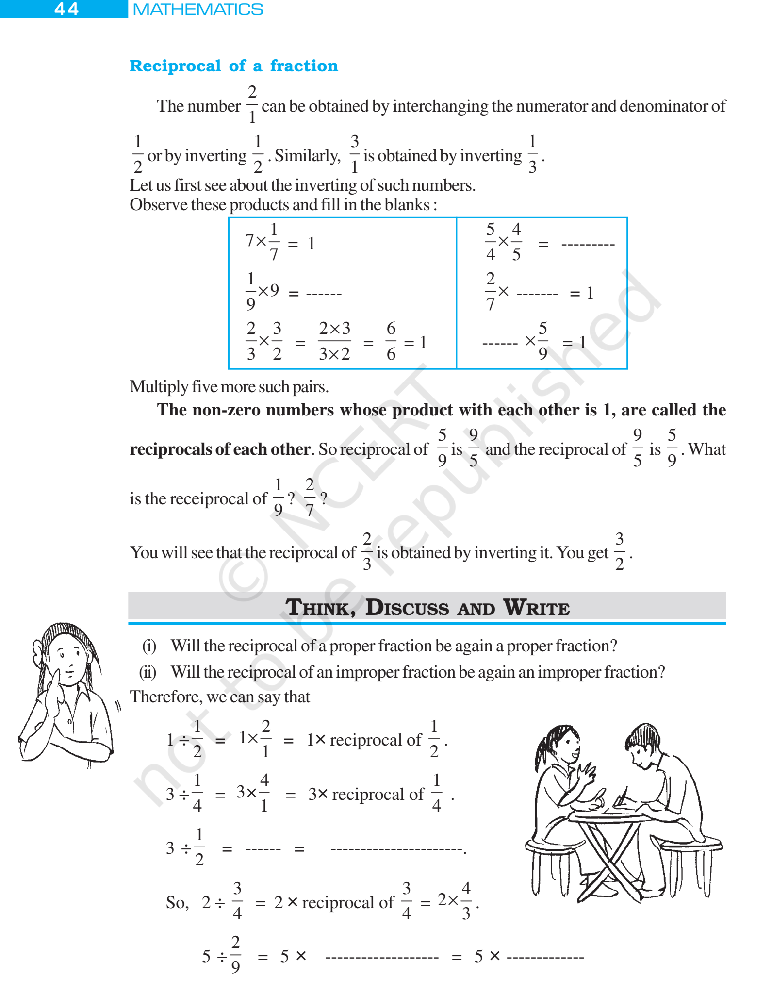 NCERT Books For Class 7 Maths Fractions and Decimals