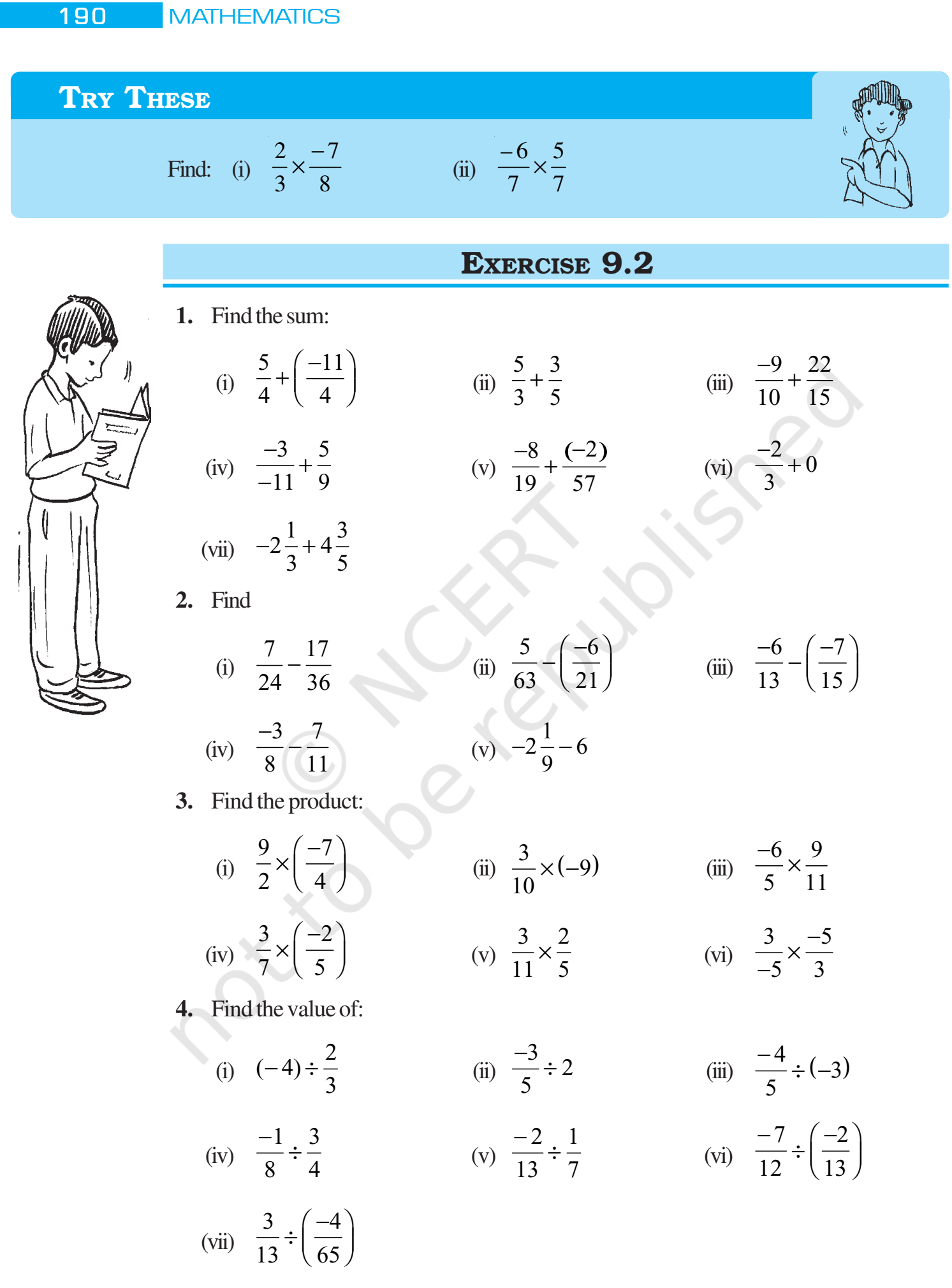 NCERT Books For Class 7 Maths Rational Numbers