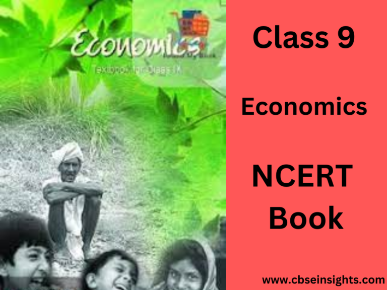 Class 9 NCERT Economics Book
