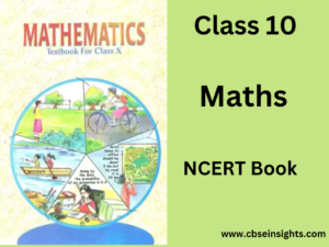 Class 10 NCERT Maths BooK