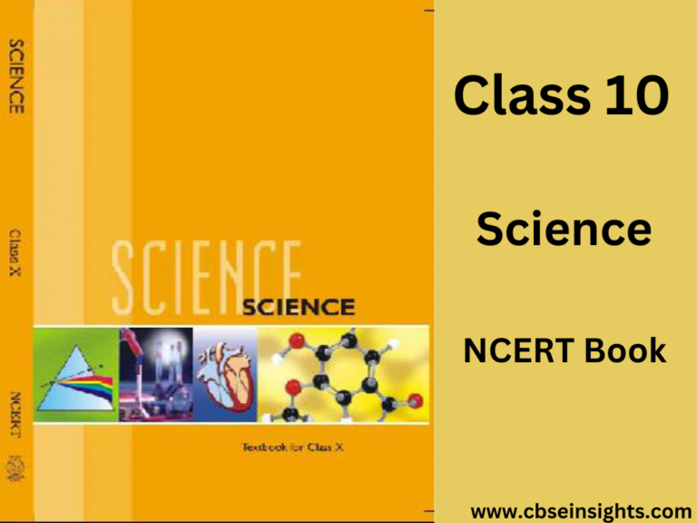 Class 10 NCERT Science Book