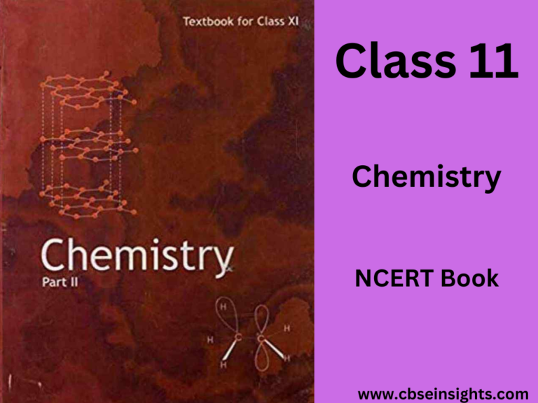 Class 11 NCERT Chemistry Book