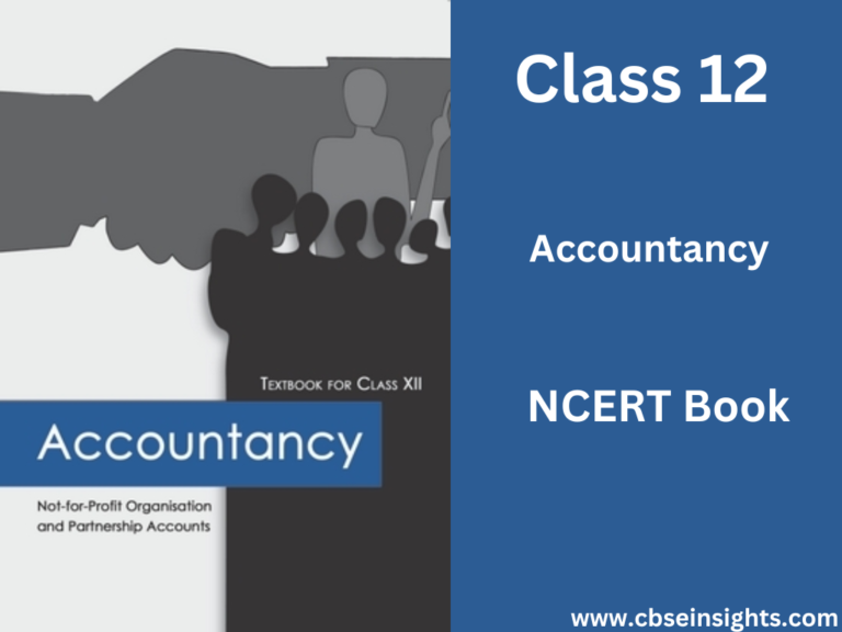 Class 12 NCERT Accountancy Book