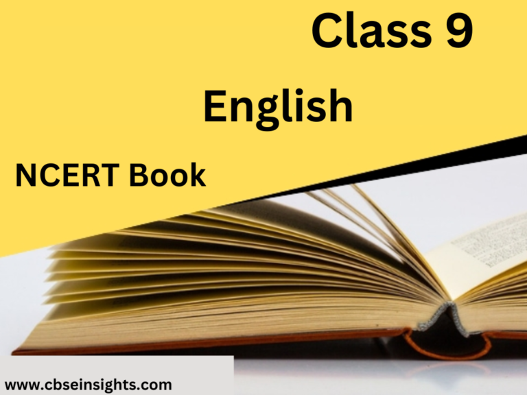 Class 9 NCERT English Book
