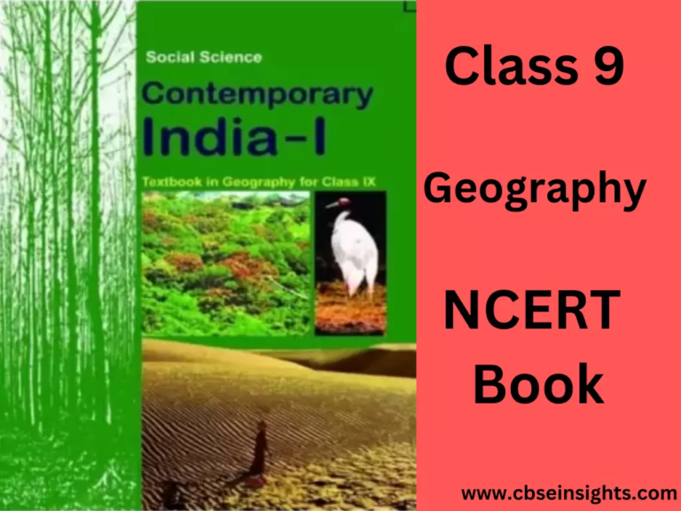 Class 9 NCERT Geography Book